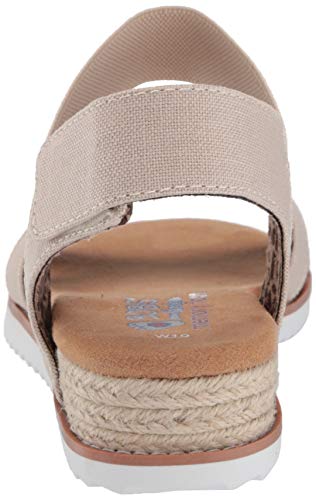 Skechers womens Desert Kiss - Secret Picnic Flat Sandal, Natural, 8 US