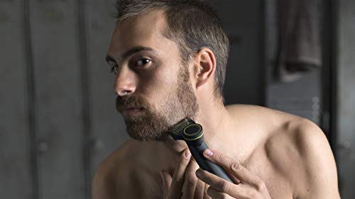 Philips Norelco OneBlade Pro Hybrid Electric Trimmer and Shaver, Black, 2 Piece, QP6530/70