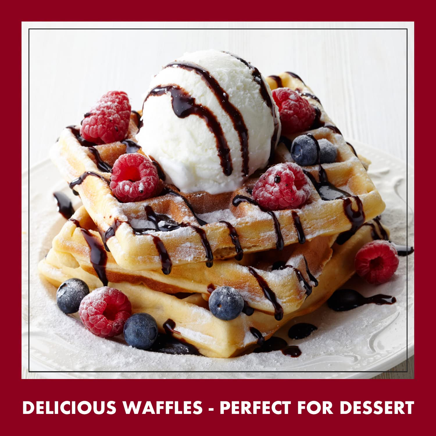 Classique Fare Belgian Waffle Mix - Makes Light and Crisp Waffles, Pancakes, Muffins & Crepes - Works with Waffle Maker - Fast and Fresh Breakfast Foods - 16 Oz Box