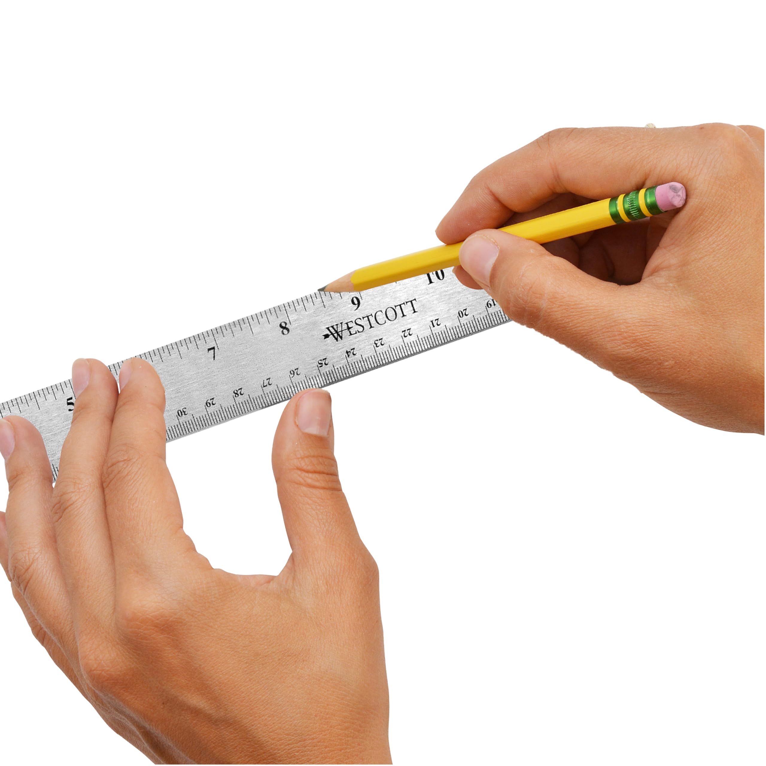 Westcott 10417 Westcott 18" Stainless Steel Office Ruler With Non Slip Cork Base