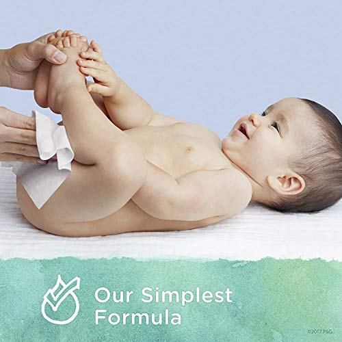 Baby Wipes, Pampers Aqua Pure Sensitive Water Baby Diaper Wipes, Hypoallergenic and Unscented, 56 Count (Pack of 12)