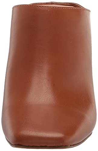 The Drop Women's Avena Square Toe Block Heel Mule, Cognac, 8