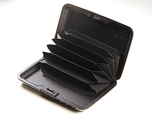 Mini Aluminum Credit Card Wallet Holder, RFID Blocking Credit Card Protector,Moneybag Storage Travel Wallet for Identity Theft Protection Security Men Women (Grey)