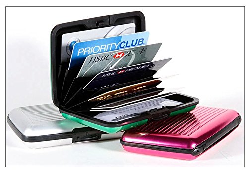 Mini Aluminum Credit Card Wallet Holder, RFID Blocking Credit Card Protector,Moneybag Storage Travel Wallet for Identity Theft Protection Security Men Women (Grey)