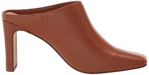 The Drop Women's Avena Square Toe Block Heel Mule, Cognac, 8