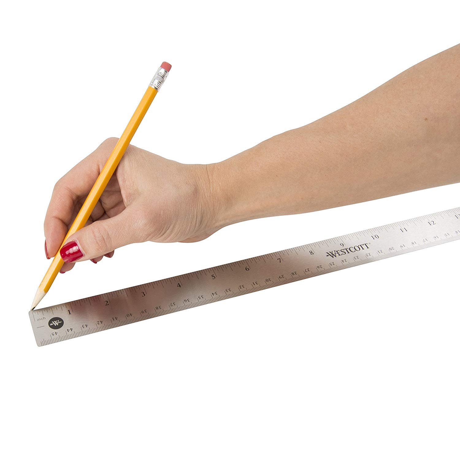 Westcott 10417 Westcott 18" Stainless Steel Office Ruler With Non Slip Cork Base
