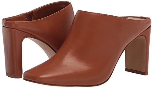 The Drop Women's Avena Square Toe Block Heel Mule, Cognac, 8