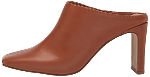The Drop Women's Avena Square Toe Block Heel Mule, Cognac, 8