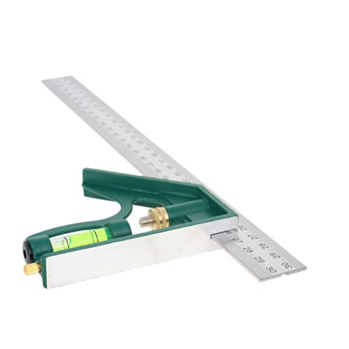 Utoolmart 300mm 12Inch Engineers Combination Try Square Set Right Angle Guide Green 1pcs