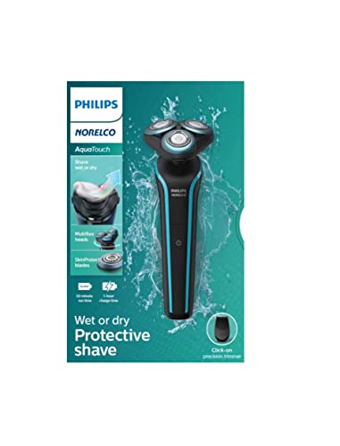 Philips Norelco Aquatouch, Rechargeable Wet & Dry Shaver with Click-On Precision Trimmer, S5767/87
