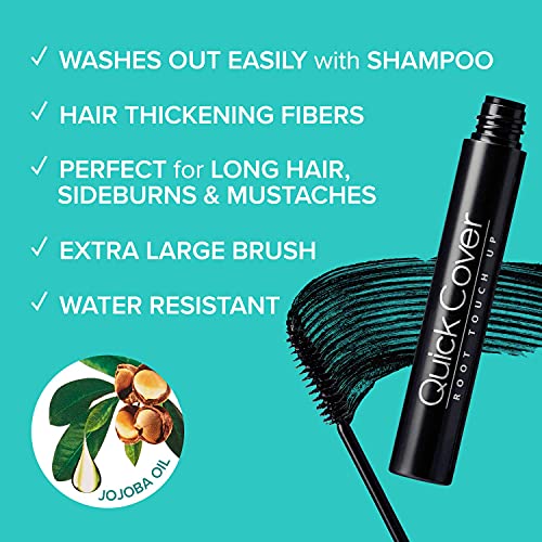 Kiss Colors Quick Cover Gray Hair Touch Up Brush Jet Black BGC04 (2pcs)