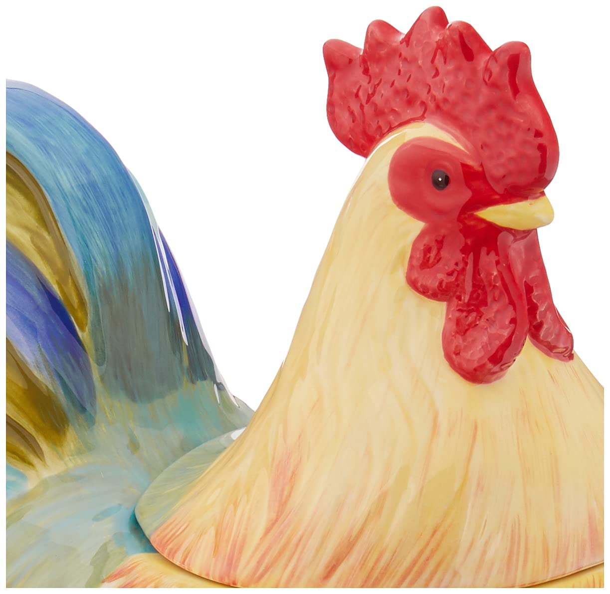 Certified International Morning Bloom 3-D Rooster Cookie Jar, 64 oz, Multicolored