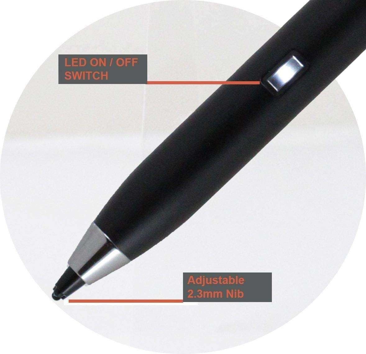 Broonel Black Fine Point Digital Active Stylus Pen - Compatible with ASUS Zenbook 14X OLED Space Edition (UX5401) 14"
