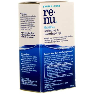 Bausch & Lomb Renu Lubricating And Rewetting Eye Drops 6 Pack