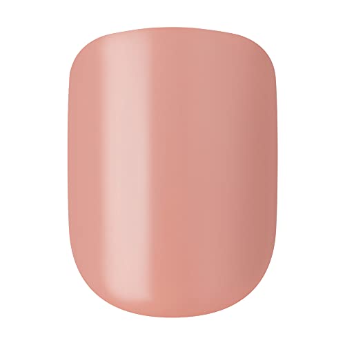 KISS imPRESS Color Press-On Nails, Gel Nail Kit, PureFit Technology, Short Length, Sandbox, Polish-Free Solid Color Manicure, Includes Prep Pad, Mini Nail File, Cuticle Stick, 30 Fake Nails