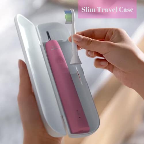 PHILIPS Sonicare Electric Toothbrush DiamondClean, Rechargeable Electric Tooth Brush with Pressure Sensor, Sonic Electronic Toothbrush, Travel Case, Pink