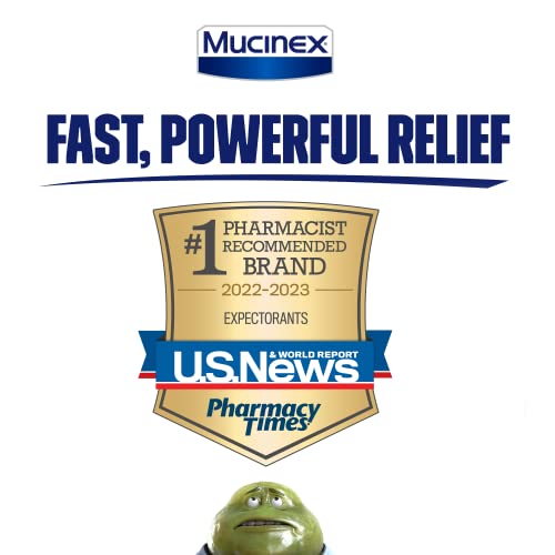 Mucinex 12 Hour Extended Release Tablets -Guaifenesin Relieves Chest Congestion Caused by Excess Mucus (#1 Doctor Recommended OTC expectorant), 100 Count (Pack of 1)