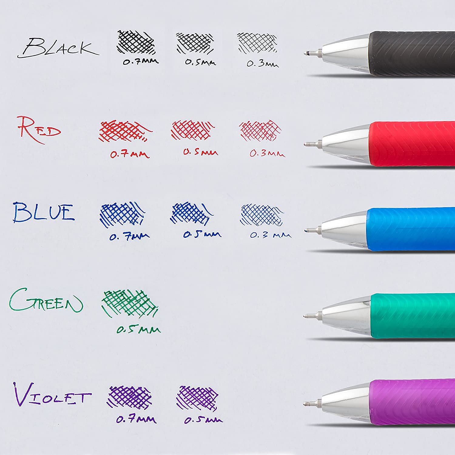 Pentel Energel 0.5 mm Black Needle Tip Pens 10 Pack Rtx Retractable Liquid Gel Pen, Great for Office, School & Home for Women & Men