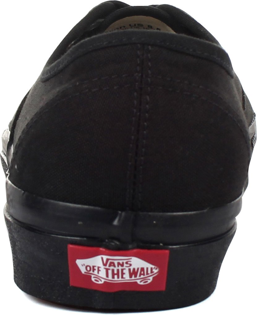Vans Unisex Authentic Black/Black Canvas VN000EE3BKA Mens 13, Womens 14.5