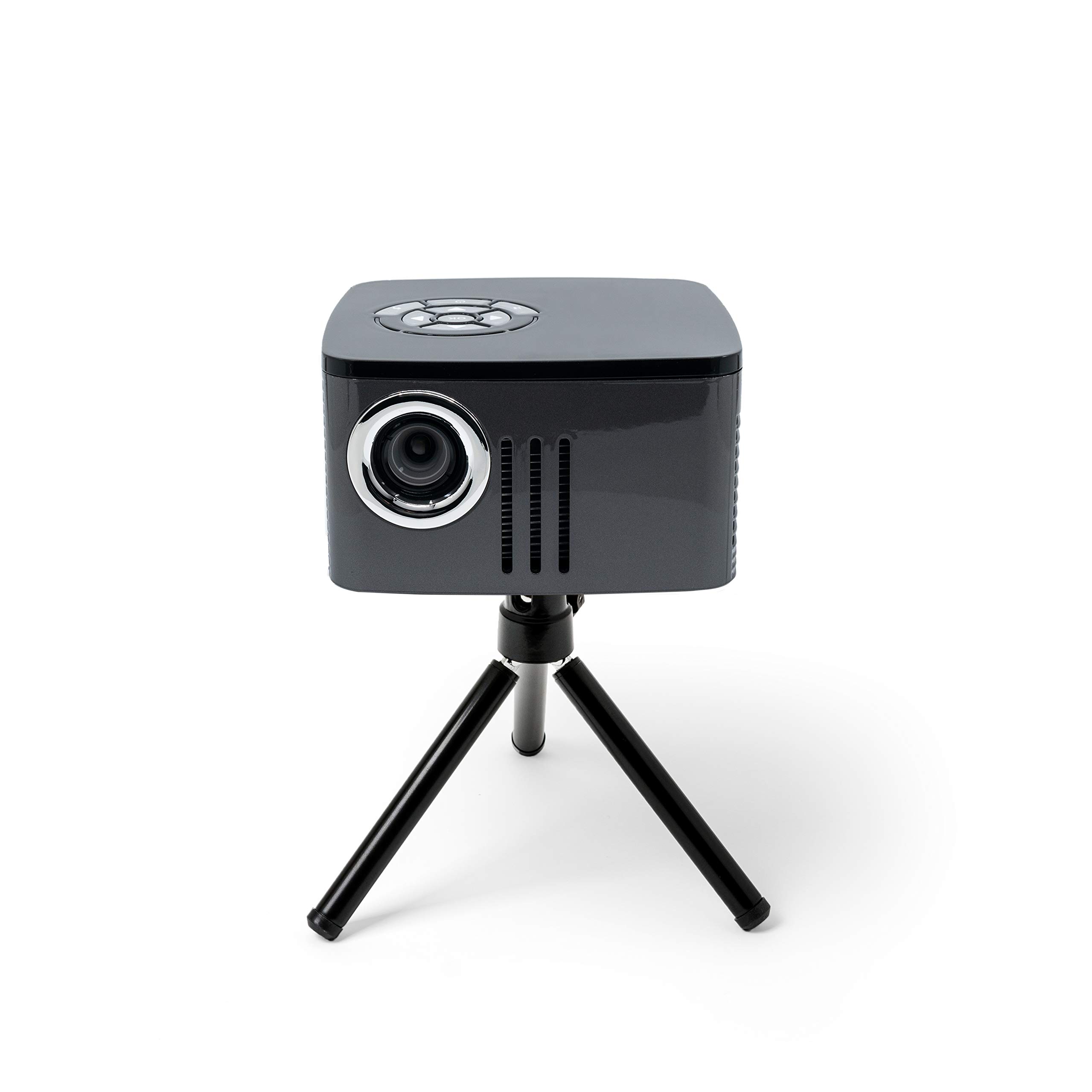 AAXA P7 Mini Projector with Battery, Native 1080P Resolution, 30,000 Hours LED Portable Projector, BT 4.0, Onboard Media Player, for Business and Home Theater