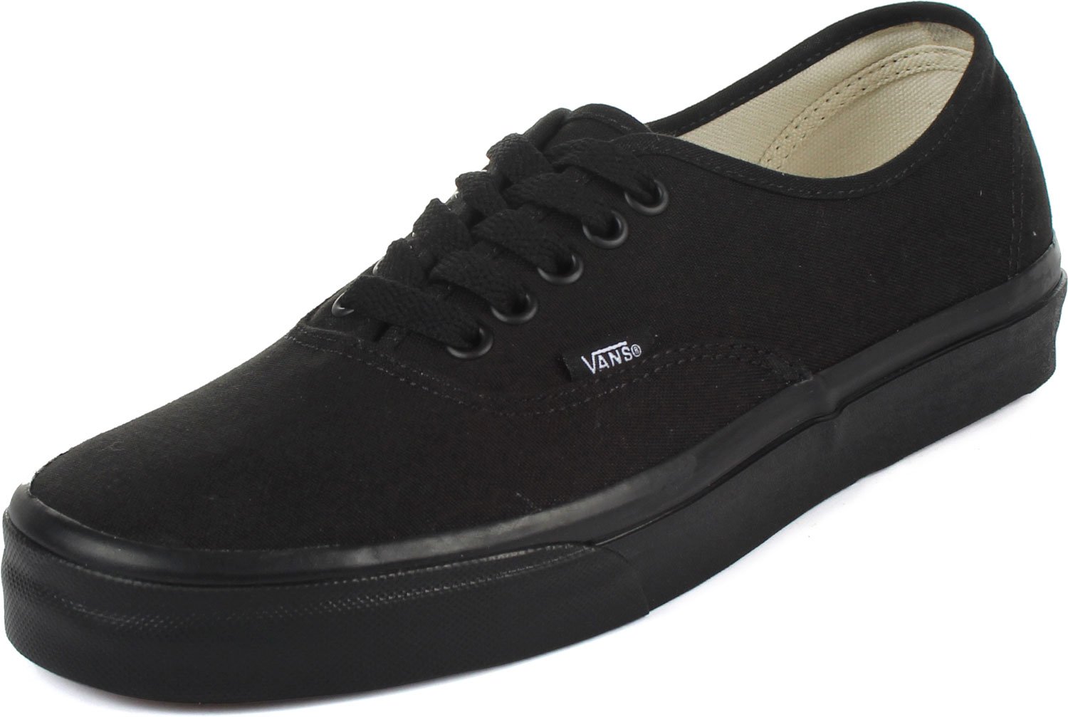 Vans Unisex Authentic Black/Black Canvas VN000EE3BKA Mens 13, Womens 14.5
