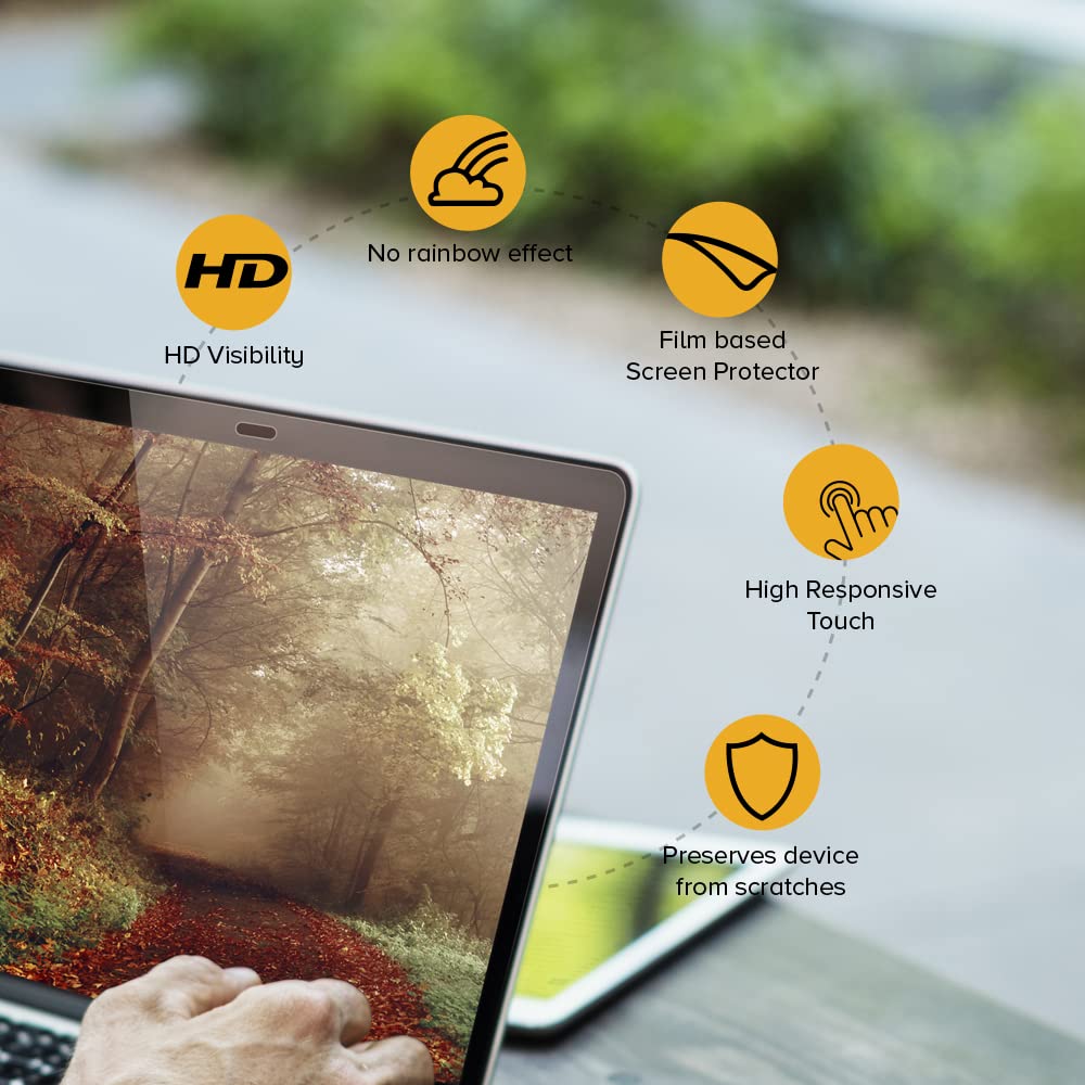 celicious Vivid Invisible Glossy HD Screen Protector Film Compatible with Asus Zenbook 14X OLED Space Edition UX5401 (Touch) [Pack of 2]