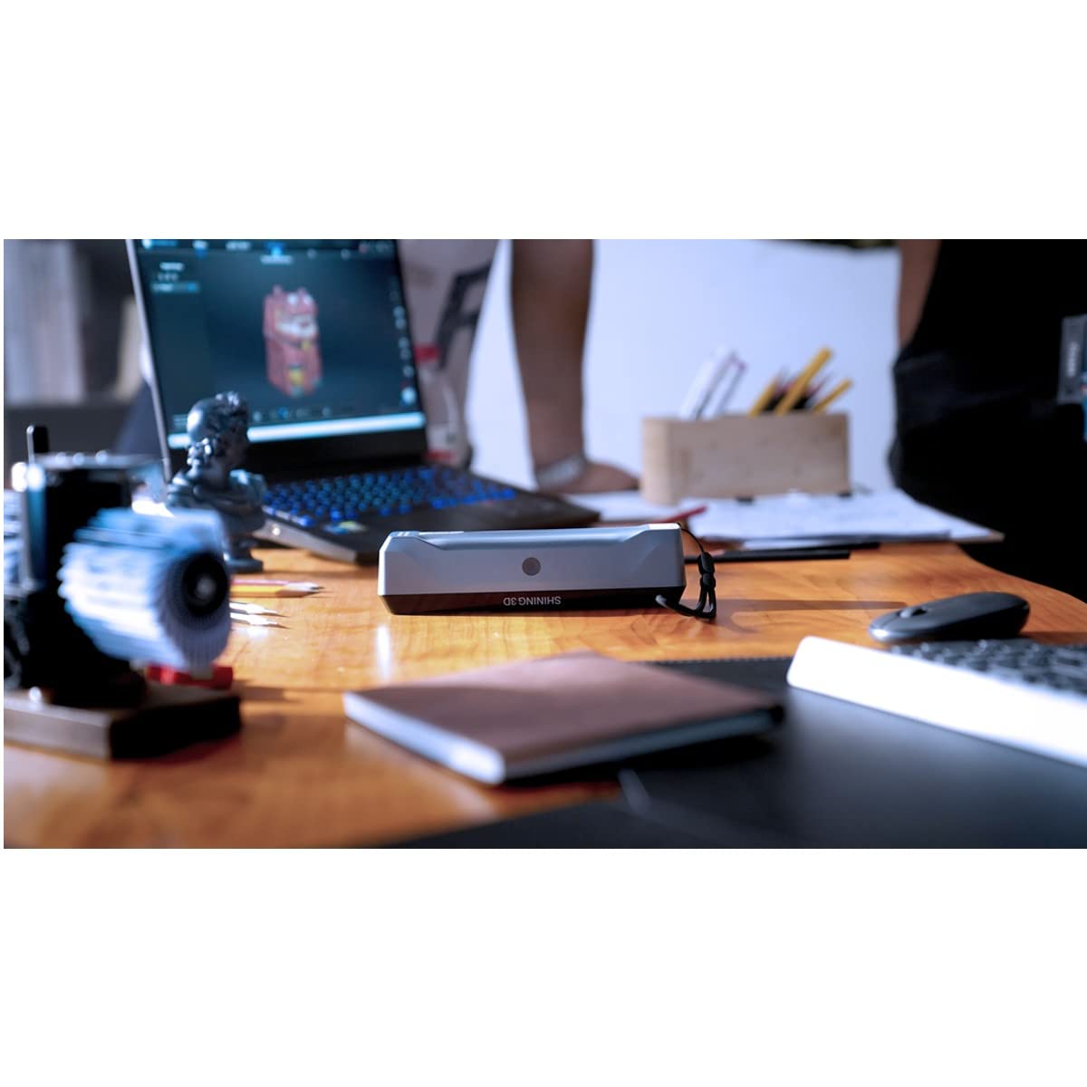 Shining3D [Einstar Handheld 3D Scanner] Built-in RGB Color Camera Full Color Scan, 14 Fps Scanning Speed with Scanning Software for 3D Printing, Healthcare, Art, Digital Archiving