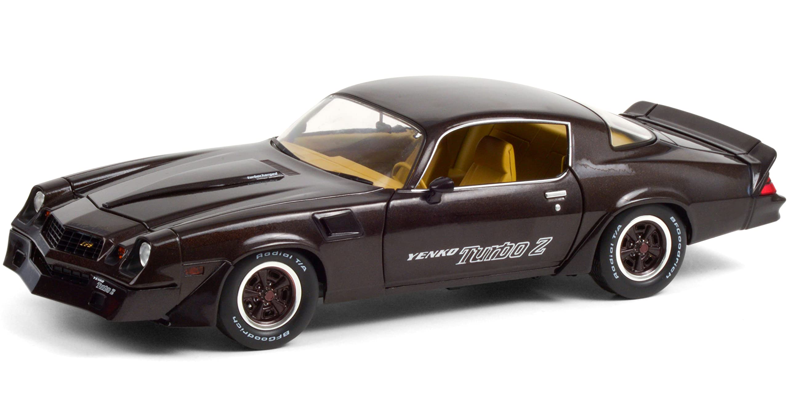 Greenlight 1981 Chevy Camaro Z/28 Yenko Turbo Z Turbo Brown Metallic 1/18 Diecast Model Car 13593