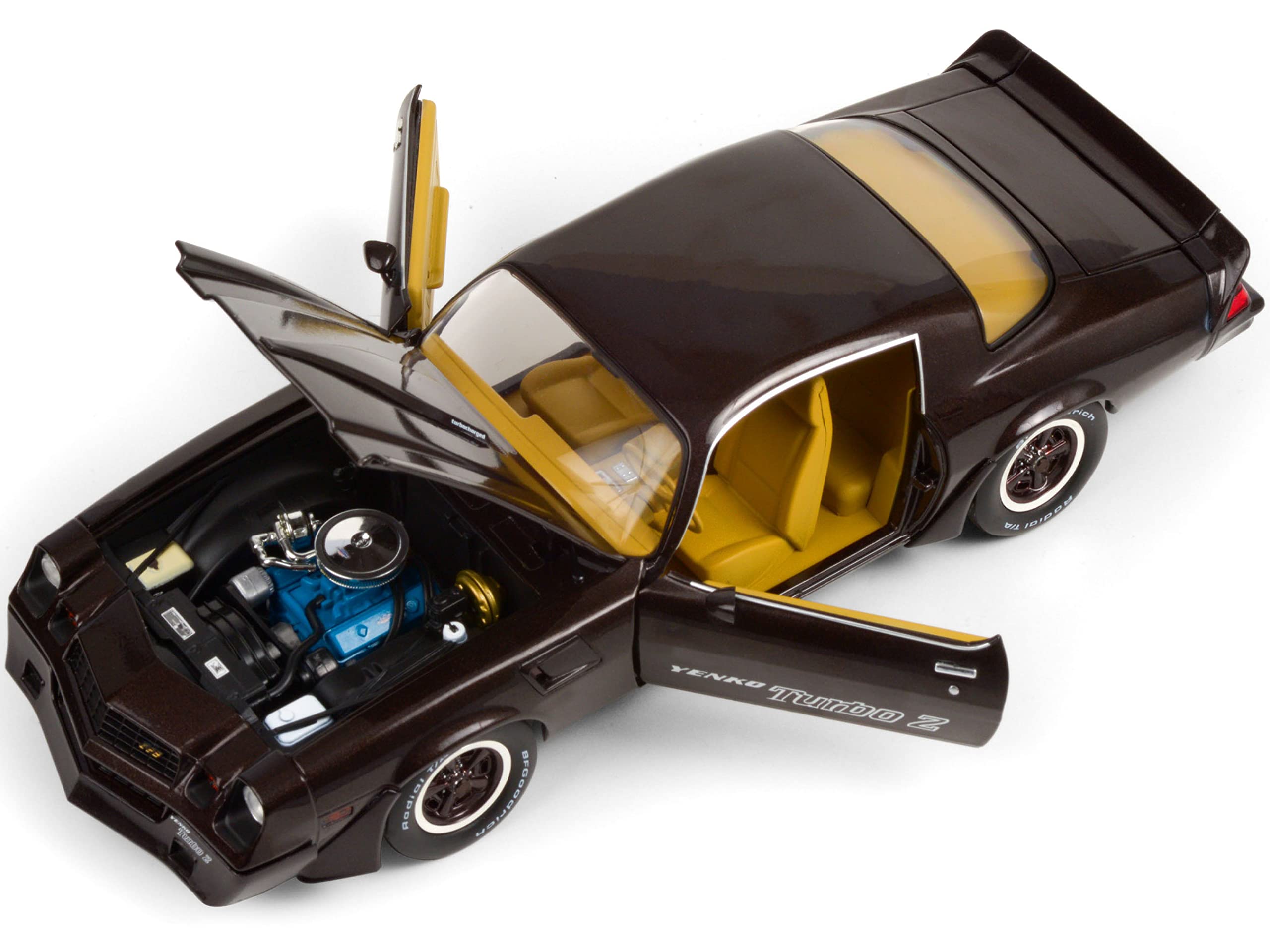 Greenlight 1981 Chevy Camaro Z/28 Yenko Turbo Z Turbo Brown Metallic 1/18 Diecast Model Car 13593