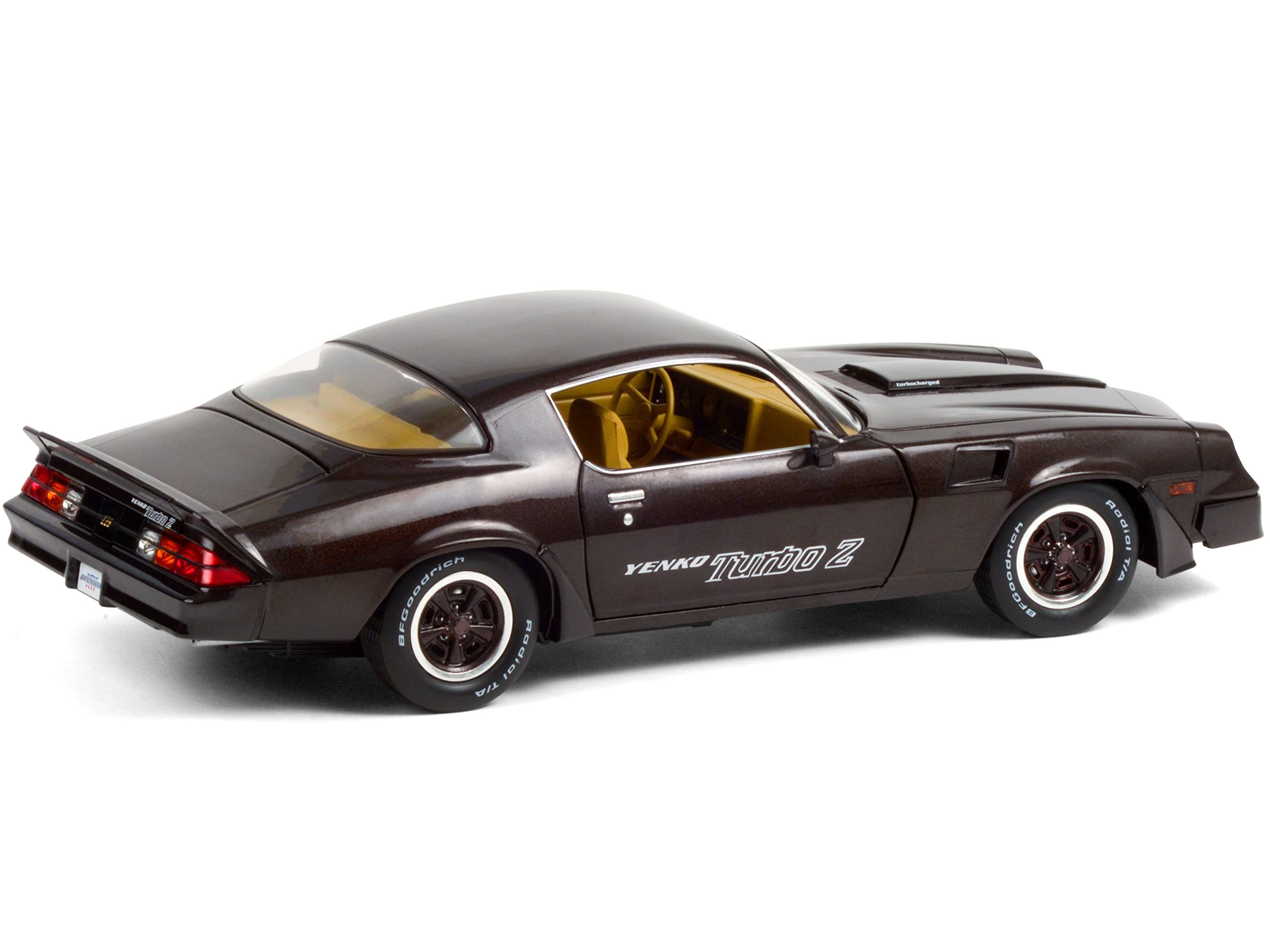 Greenlight 1981 Chevy Camaro Z/28 Yenko Turbo Z Turbo Brown Metallic 1/18 Diecast Model Car 13593
