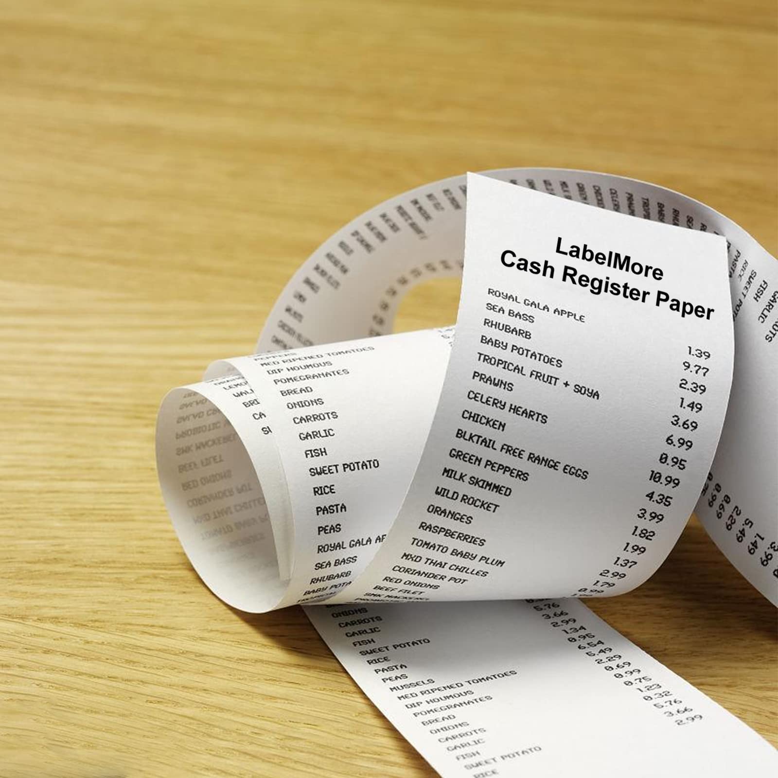 (50 Rolls) LabelMore 2 1/4" X 50' Thermal Paper Rolls, Credit Card Paper Rolls Thermal, Cash Register Roll, Premium Pos Thermal Printer Paper