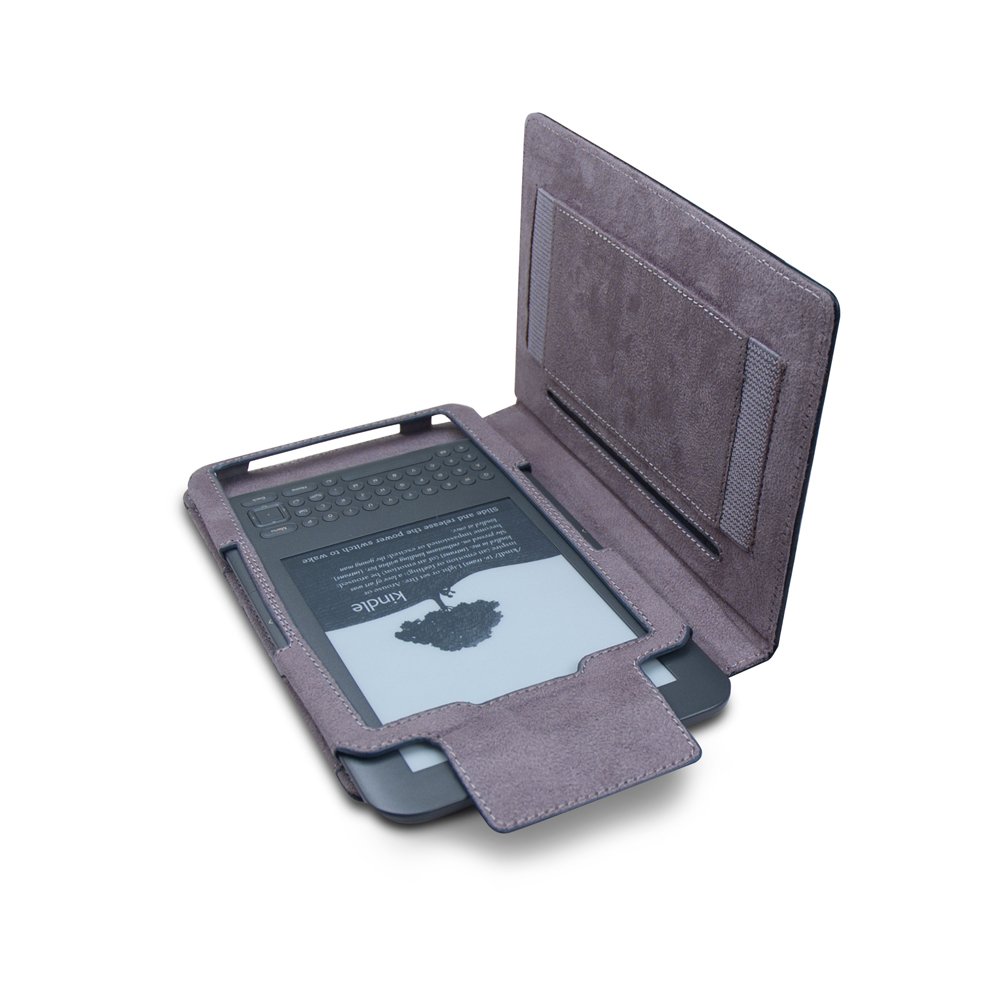 Marware Eco-Vue Leather Kindle Folio, Purple (Fits Kindle Keyboard)