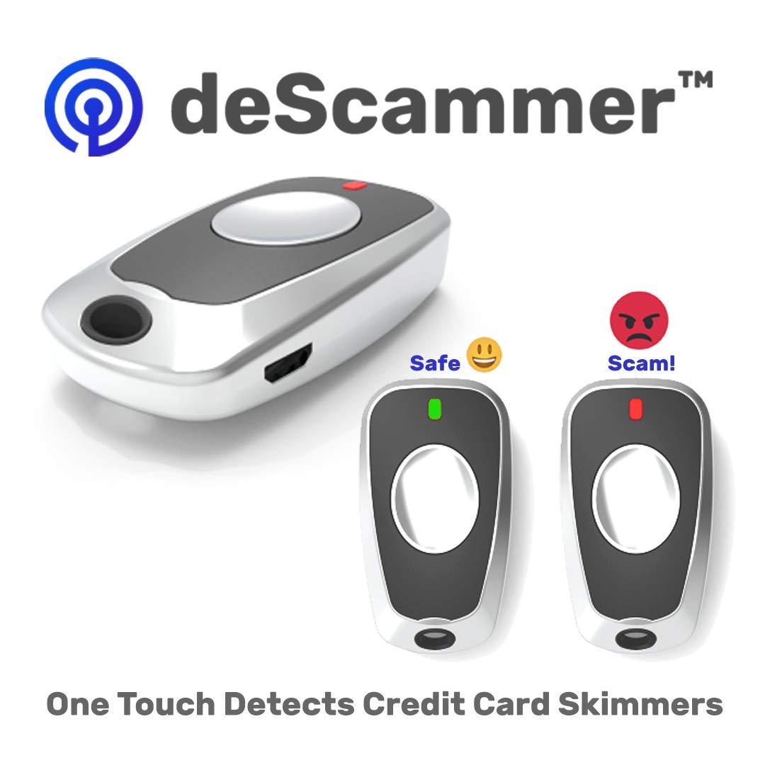 Discover IT - Descammer Credit Card Skimmer Detection Device - #1 Best Protection from Credit Card or Debit Card Theft or Fraud - Bluetooth Skimmer Detector