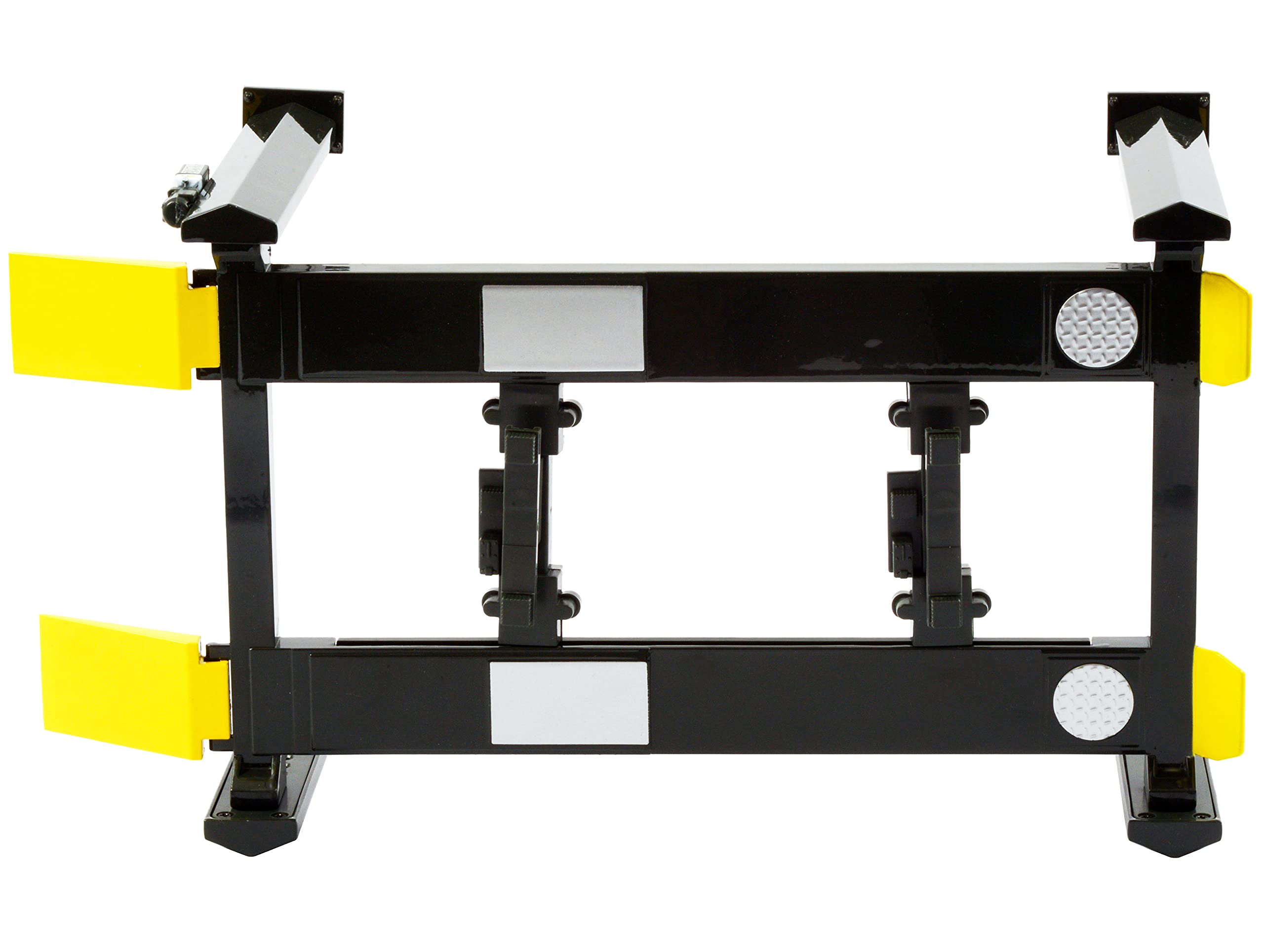 Greenlight 13591 Four-Post Lift - Dark Gray with Yellow Ramps 1/18 Scale Diecast