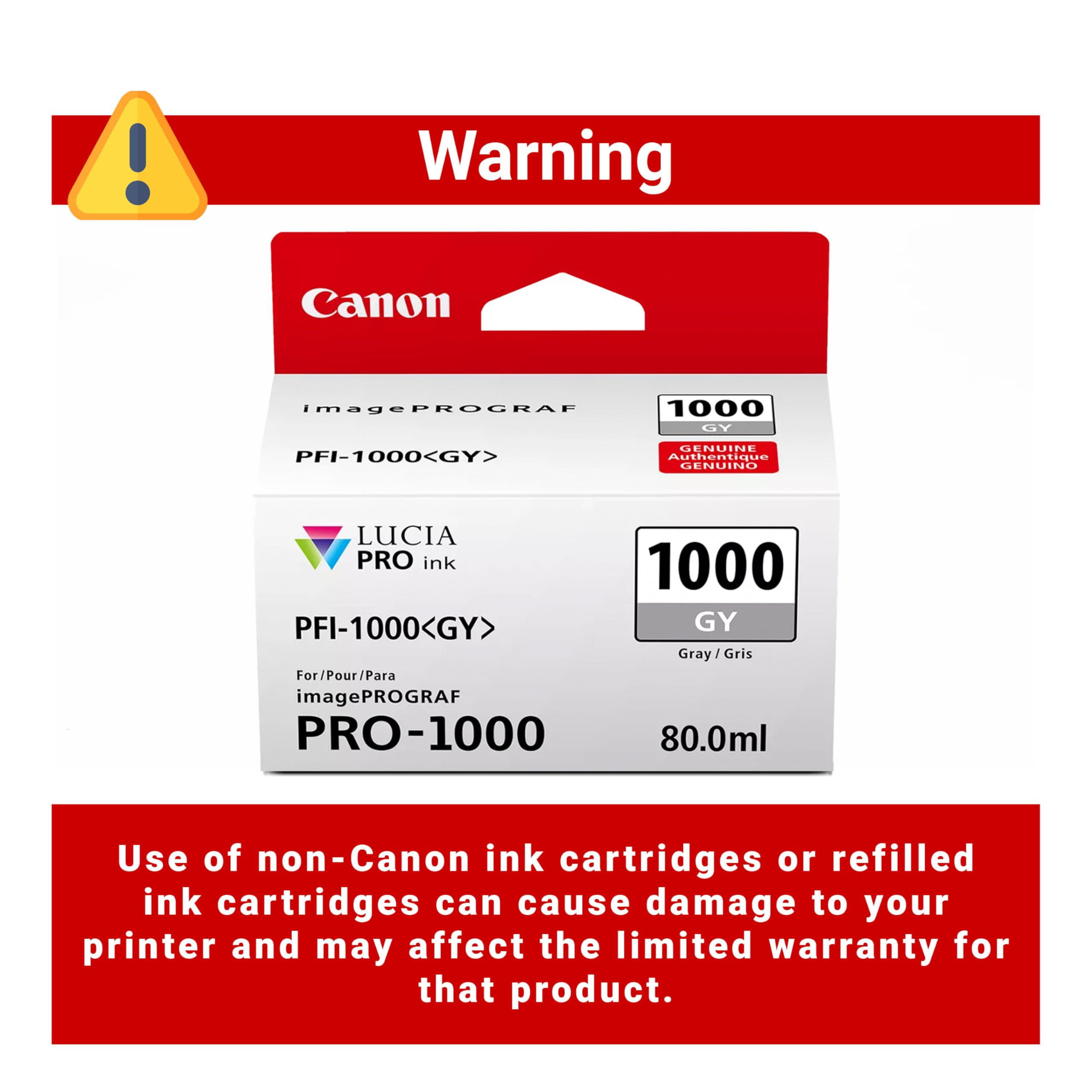 CanonInk Lucia PRO PFI-1000 Gray Individual Ink Tank