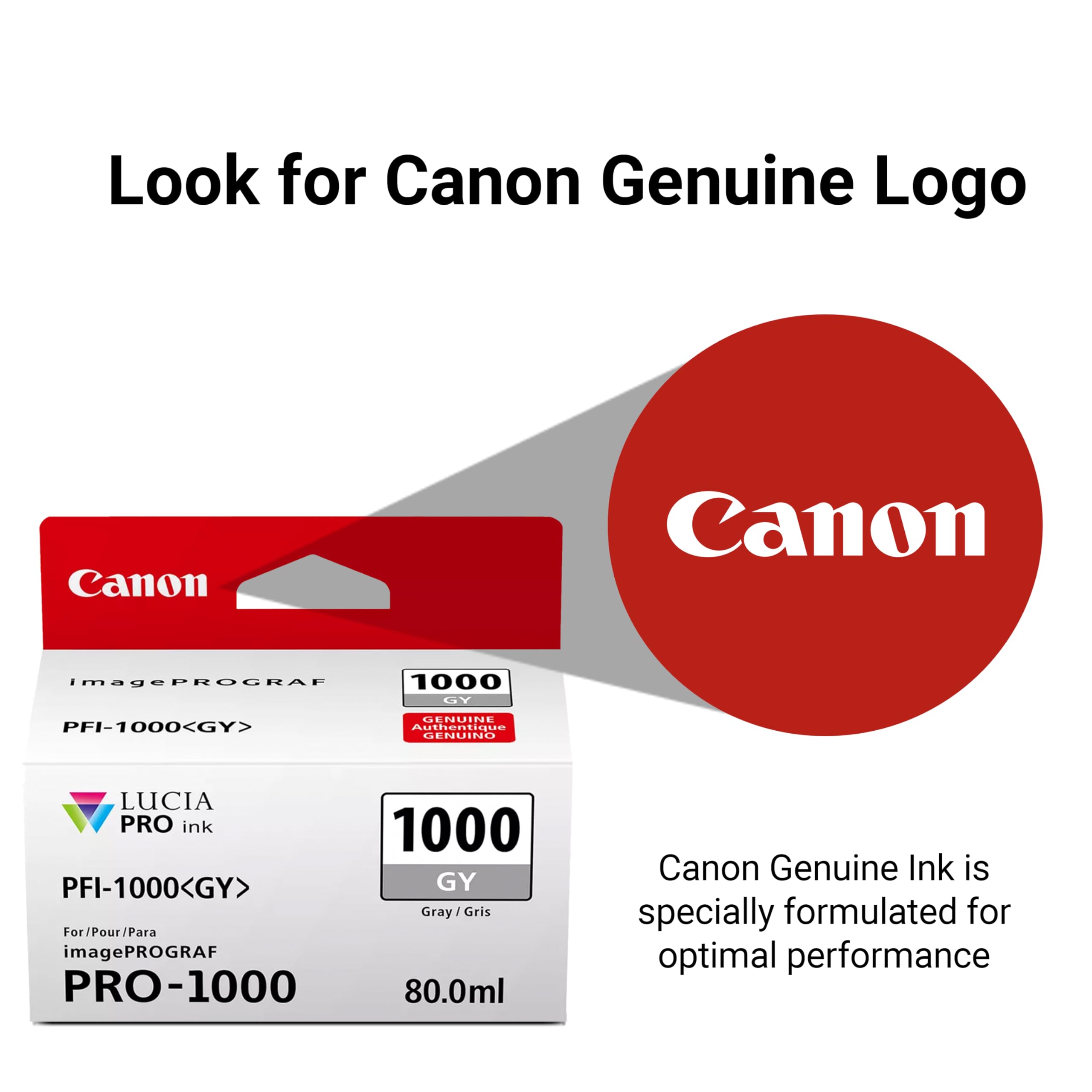 CanonInk Lucia PRO PFI-1000 Gray Individual Ink Tank
