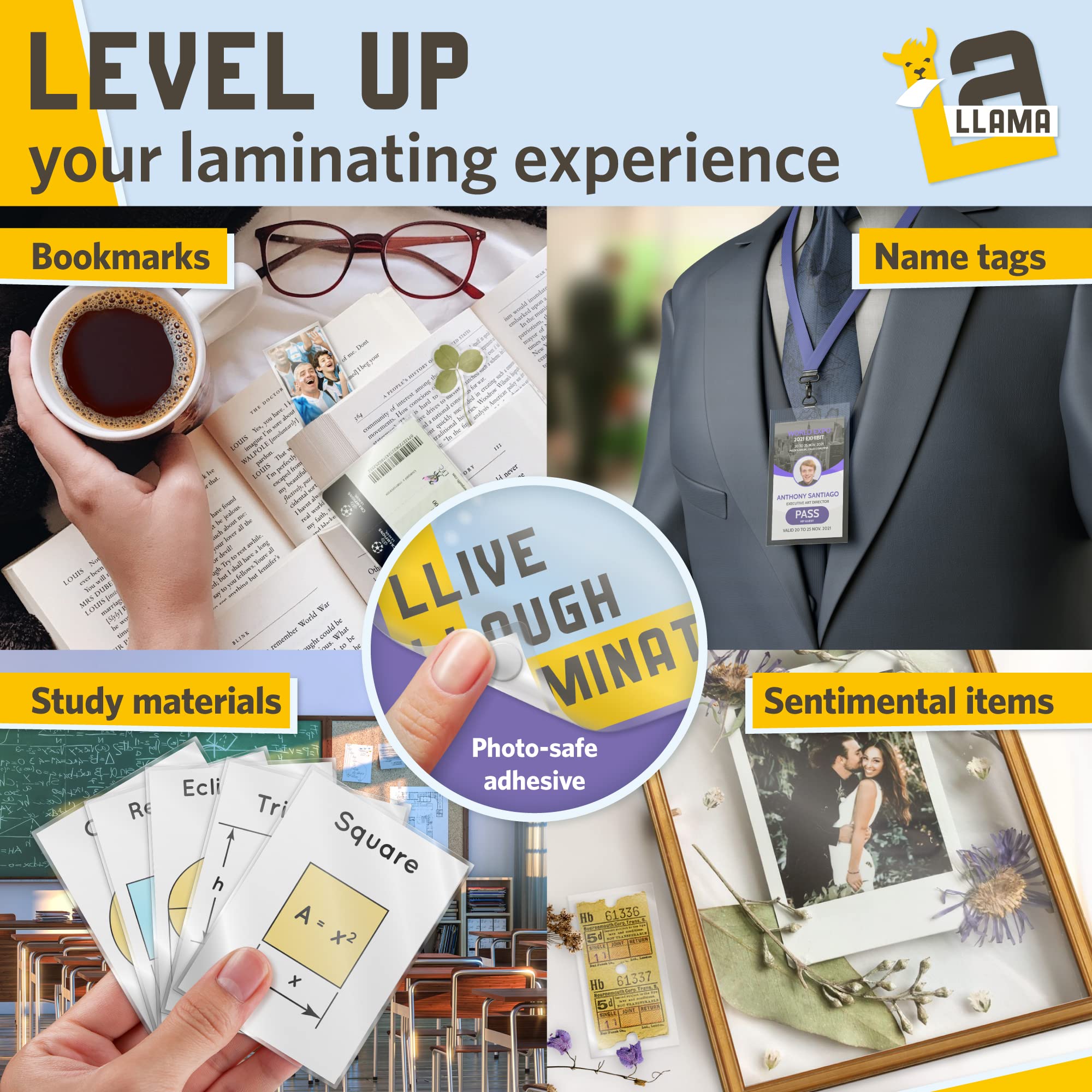 Thermal Laminating Pouches, 9 x 11.5 Inches, 3 Mil Thick, 50 Pack, Suited for Letter Size Laminating Sheets 8.5 x 11