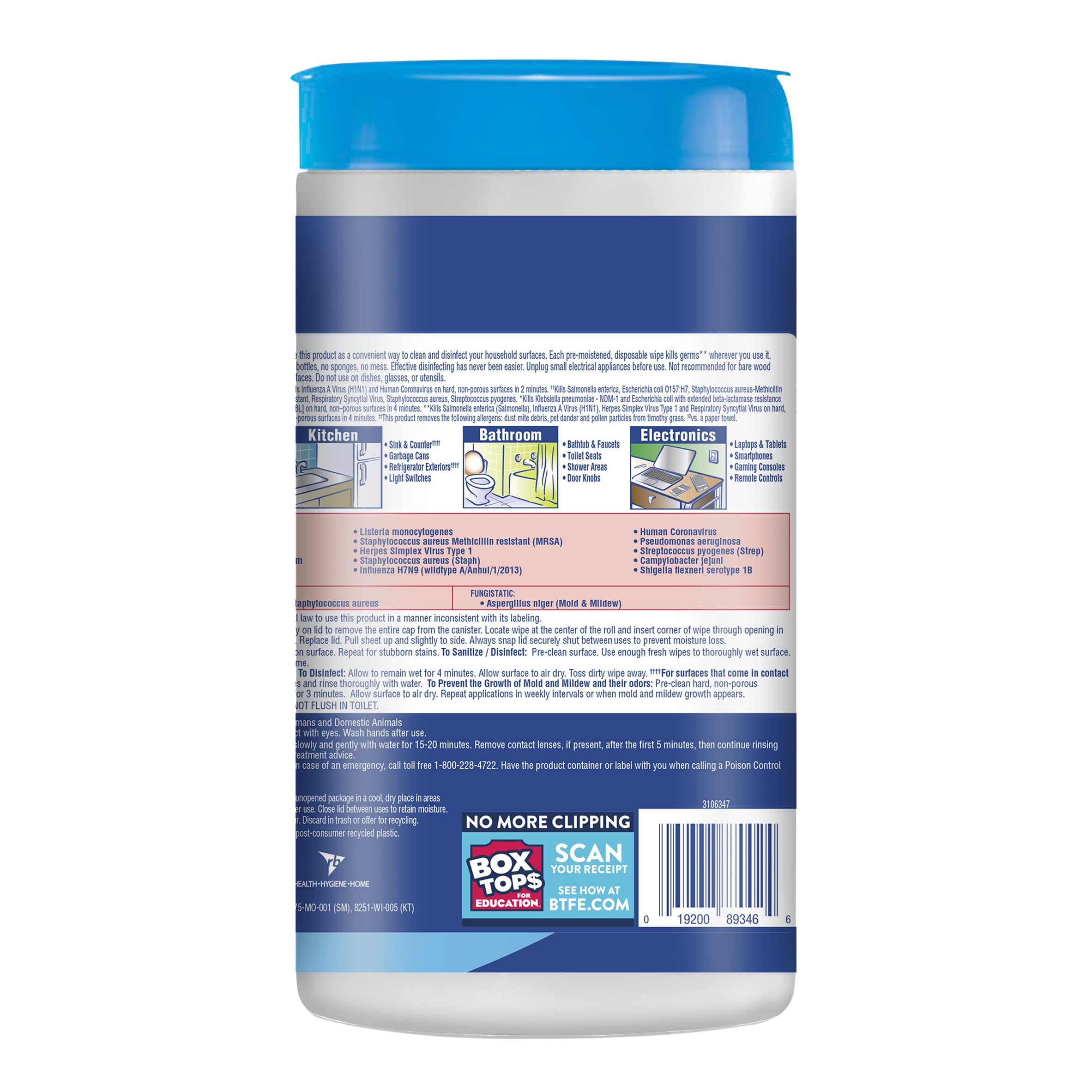 Lysol Disinfectant Wipes, Multi-Surface Disinfectant Cleaning Wipes, For Disinfecting and Cleaning, Crisp Linen, 80 Count (Pack of 4)