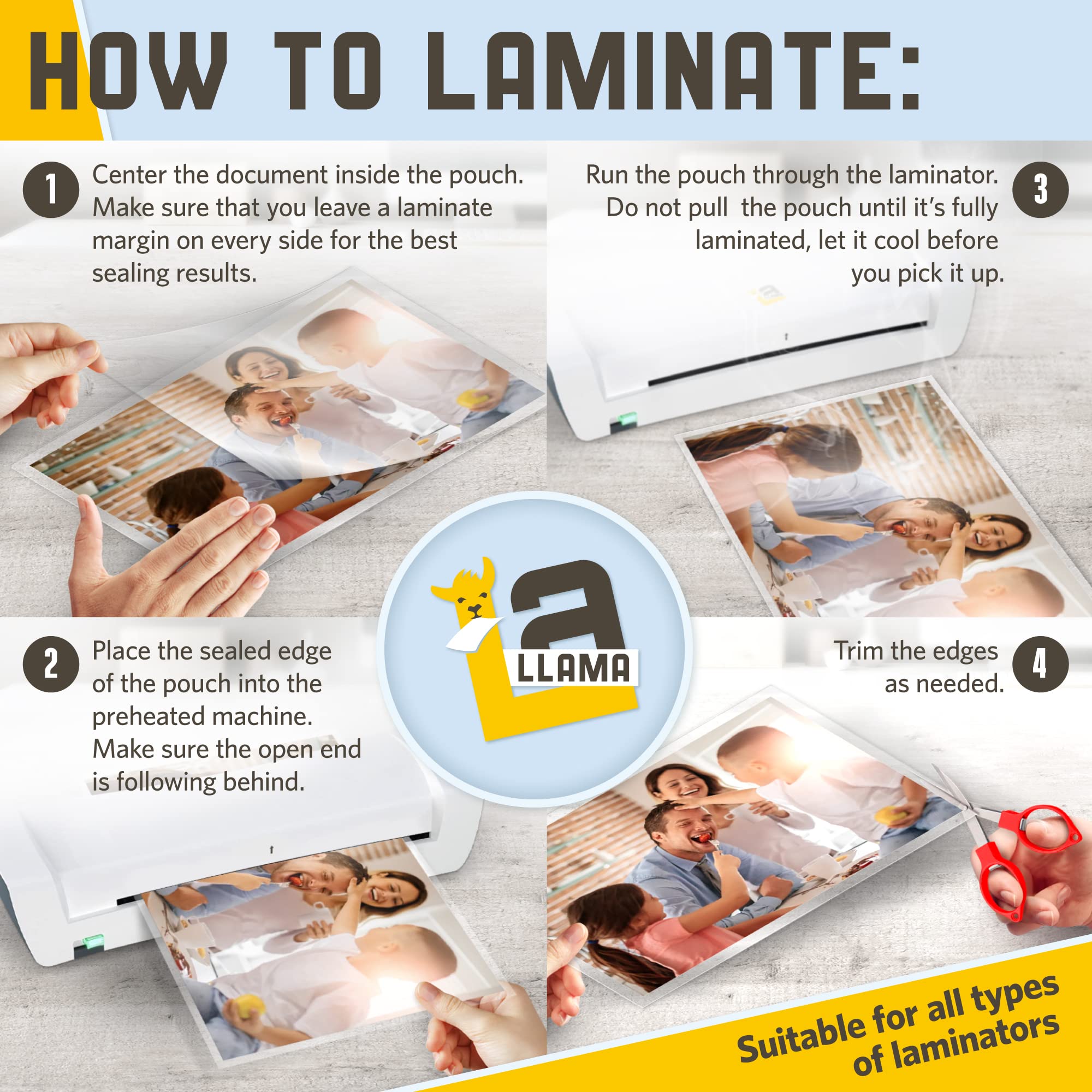 Thermal Laminating Pouches, 9 x 11.5 Inches, 3 Mil Thick, 50 Pack, Suited for Letter Size Laminating Sheets 8.5 x 11