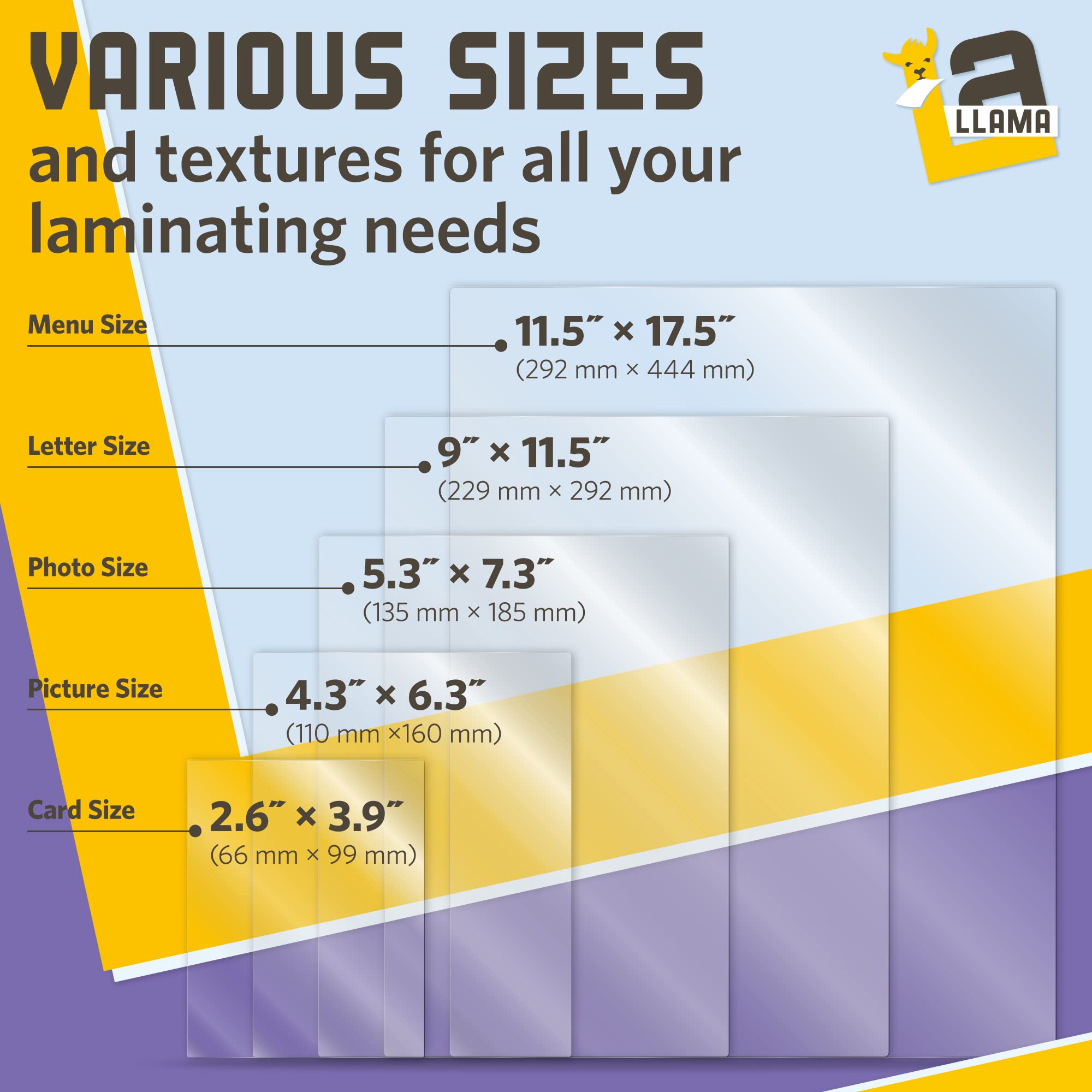 Thermal Laminating Pouches, 9 x 11.5 Inches, 3 Mil Thick, 50 Pack, Suited for Letter Size Laminating Sheets 8.5 x 11