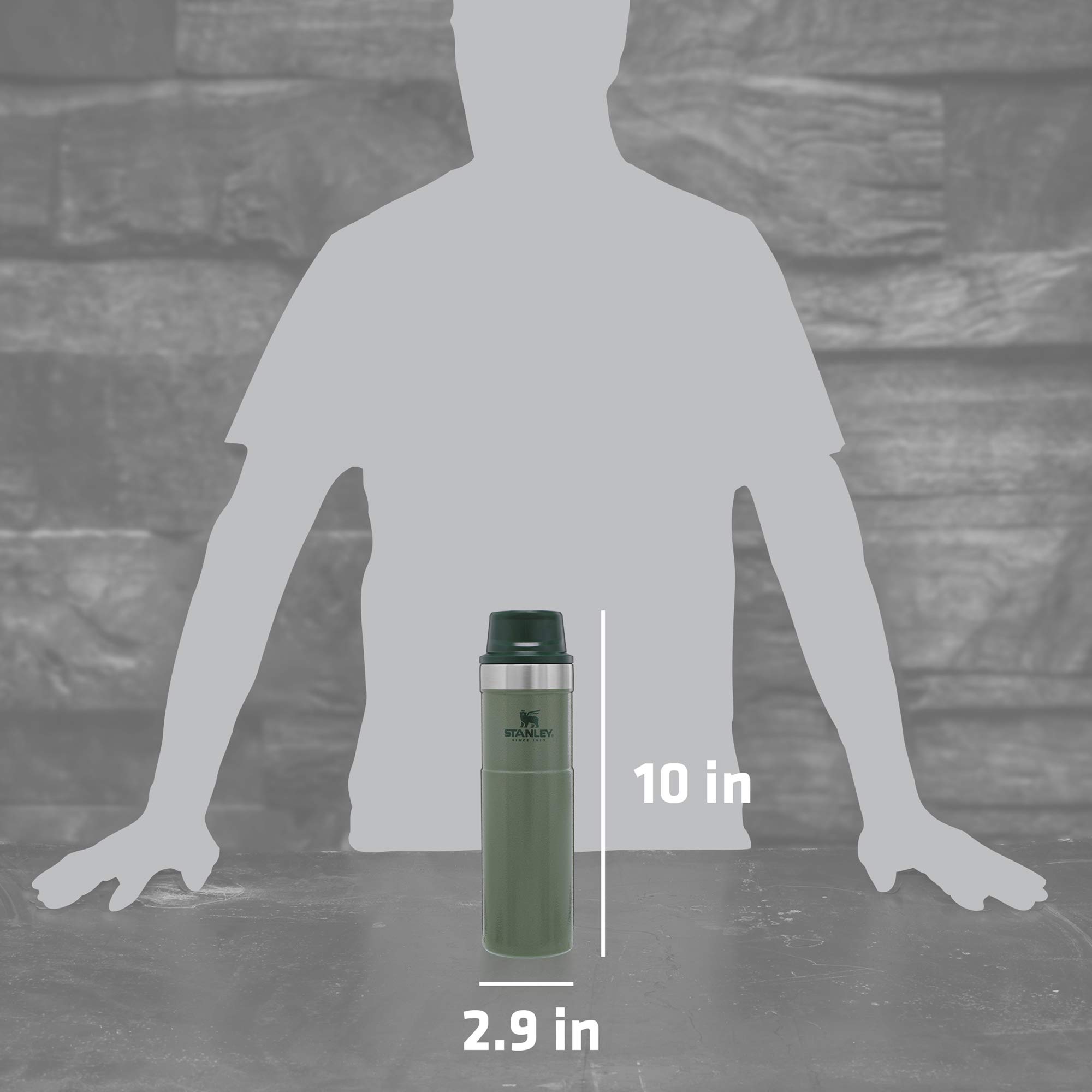 Stanley Classic Trigger Action Travel Mug 20 oz –Leak Proof + Packable Hot & Cold Thermos – Double Wall Vacuum Insulated Tumbler for Coffee, Tea & Drinks – BPA Free Stainless-Steel Travel Cup