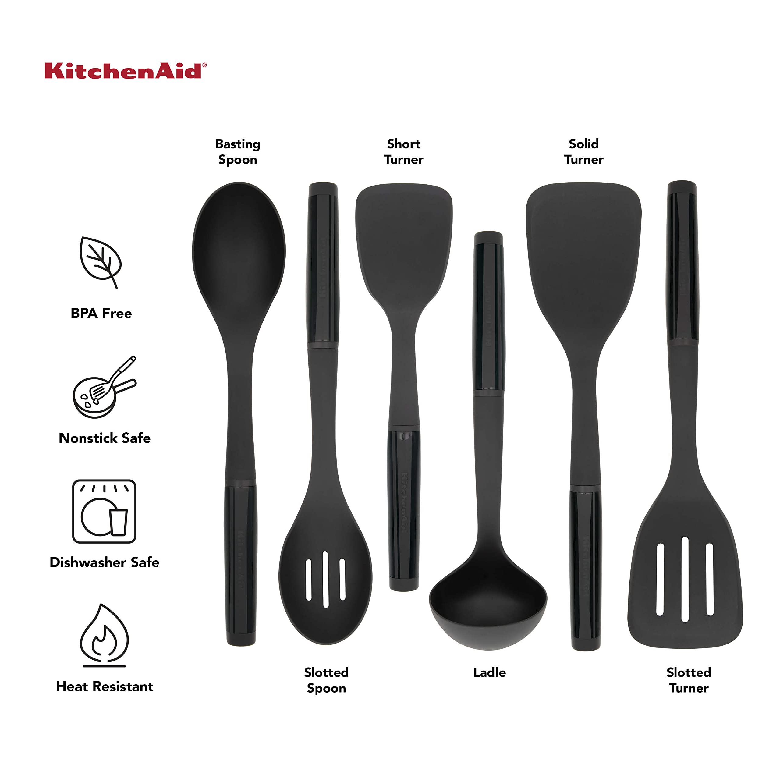 KitchenAid Universal Tool Set, 6 Piece, Black