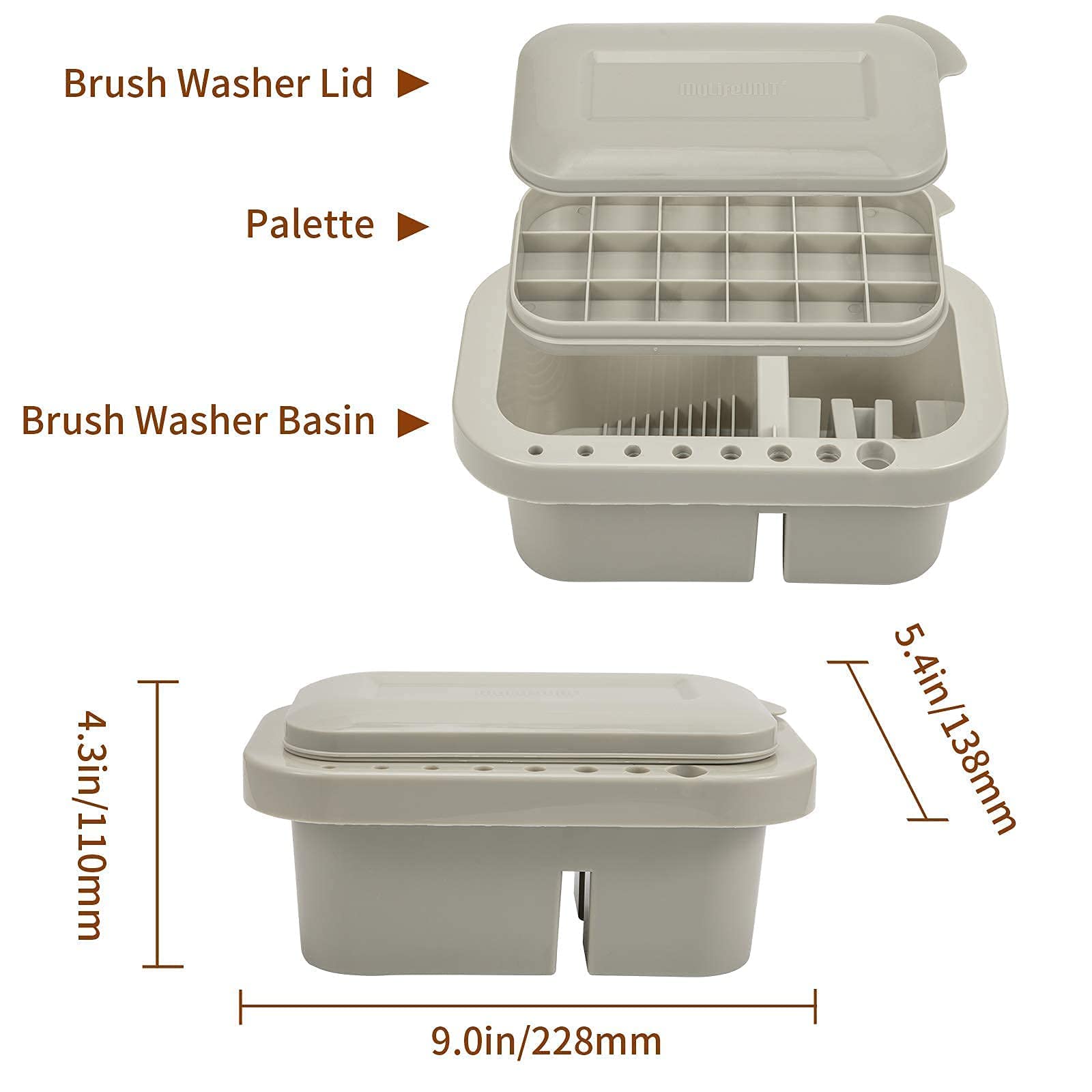 MyLifeUNIT Paint Brush Cleaner, Set of 2 Pcs Plastic and Stainless Steel Paint Brush Holder