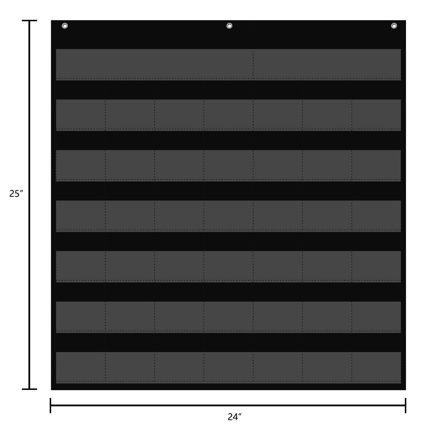 REGELETO Black Calendar Pocket Chart for Classroom with 85 Cards and 3 Hooks, Monthly Calendar and Weather Pocket Chart for Kids Learning for Home or Kindergarten (25β X 24β)