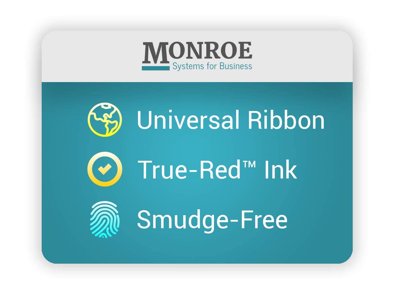 Monroe Calculator M33X Super Saturated Ribbon Cartridge for Monroe 6120X, 2020PlusX, 122PDX, 8130X, 8145X, and UltimateX