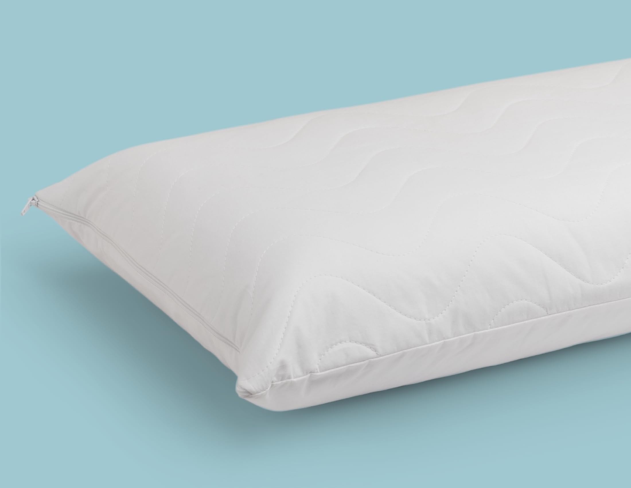 Mediflow Quilted Pillow Protector: Get Zippered Protection from dust and allergens and add a Layer of Luxury and Comfort to Any Pillow White 1'8" x 2'4"