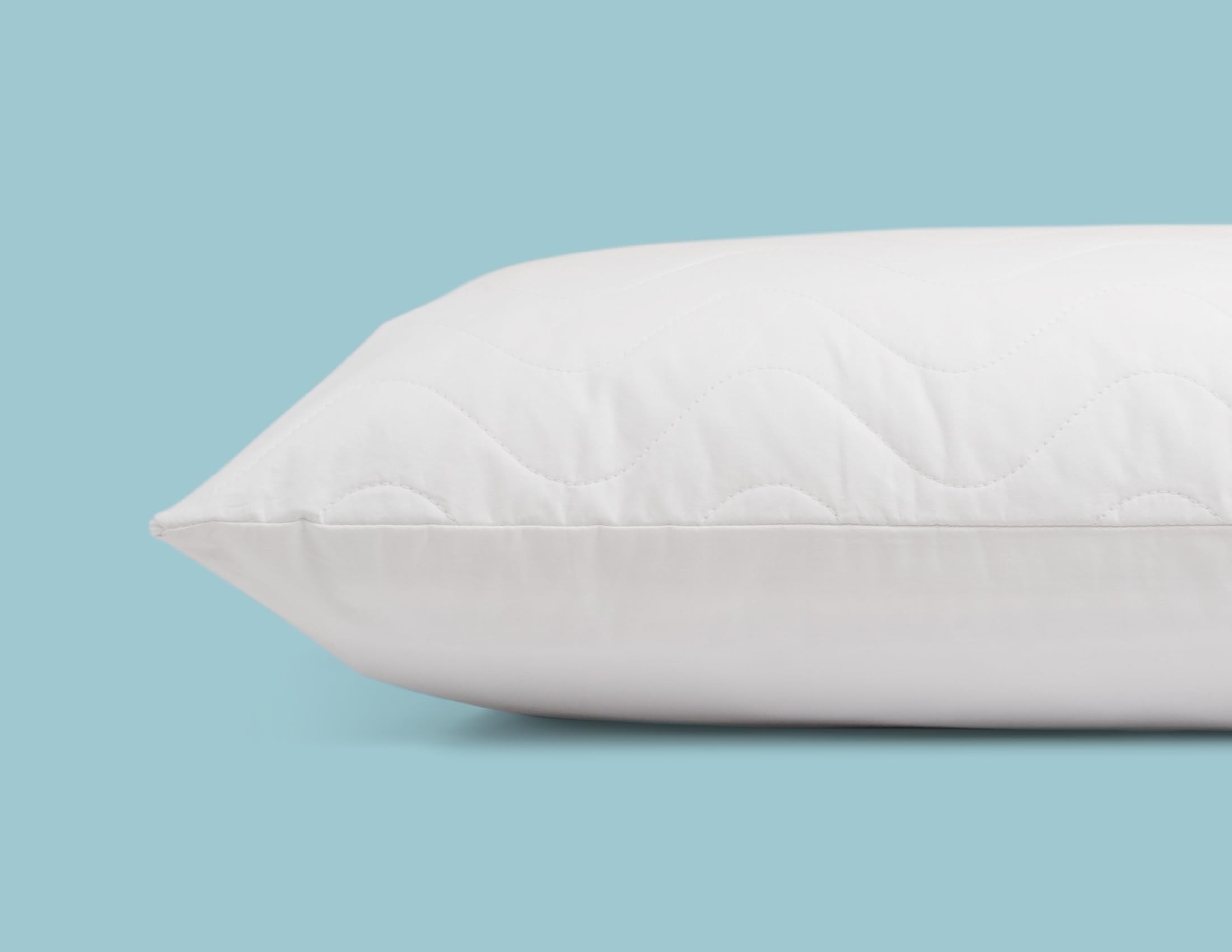 Mediflow Quilted Pillow Protector: Get Zippered Protection from dust and allergens and add a Layer of Luxury and Comfort to Any Pillow White 1'8" x 2'4"