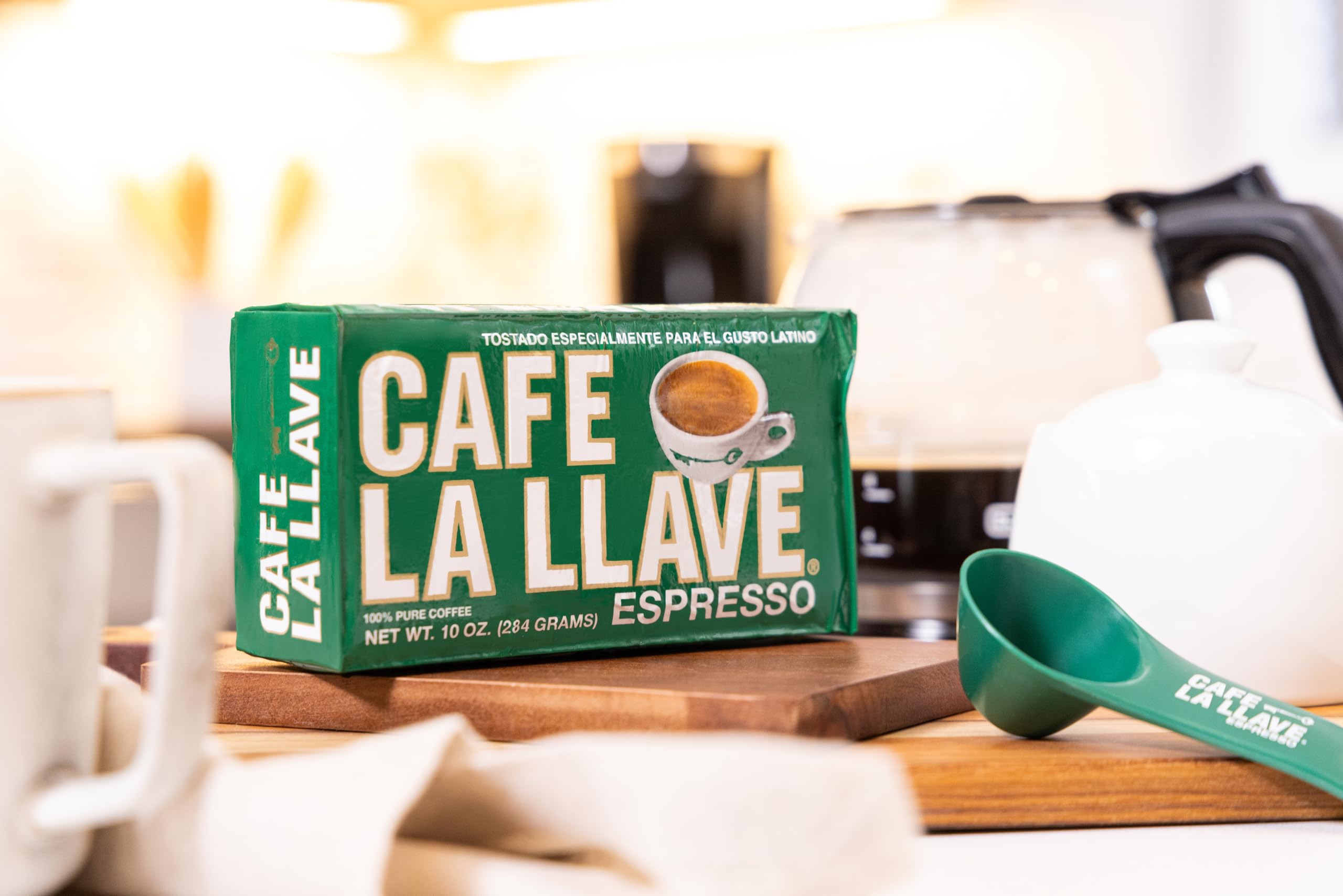 Cafe La Llave Espresso Dark Roast Coffee, 10 Ounce