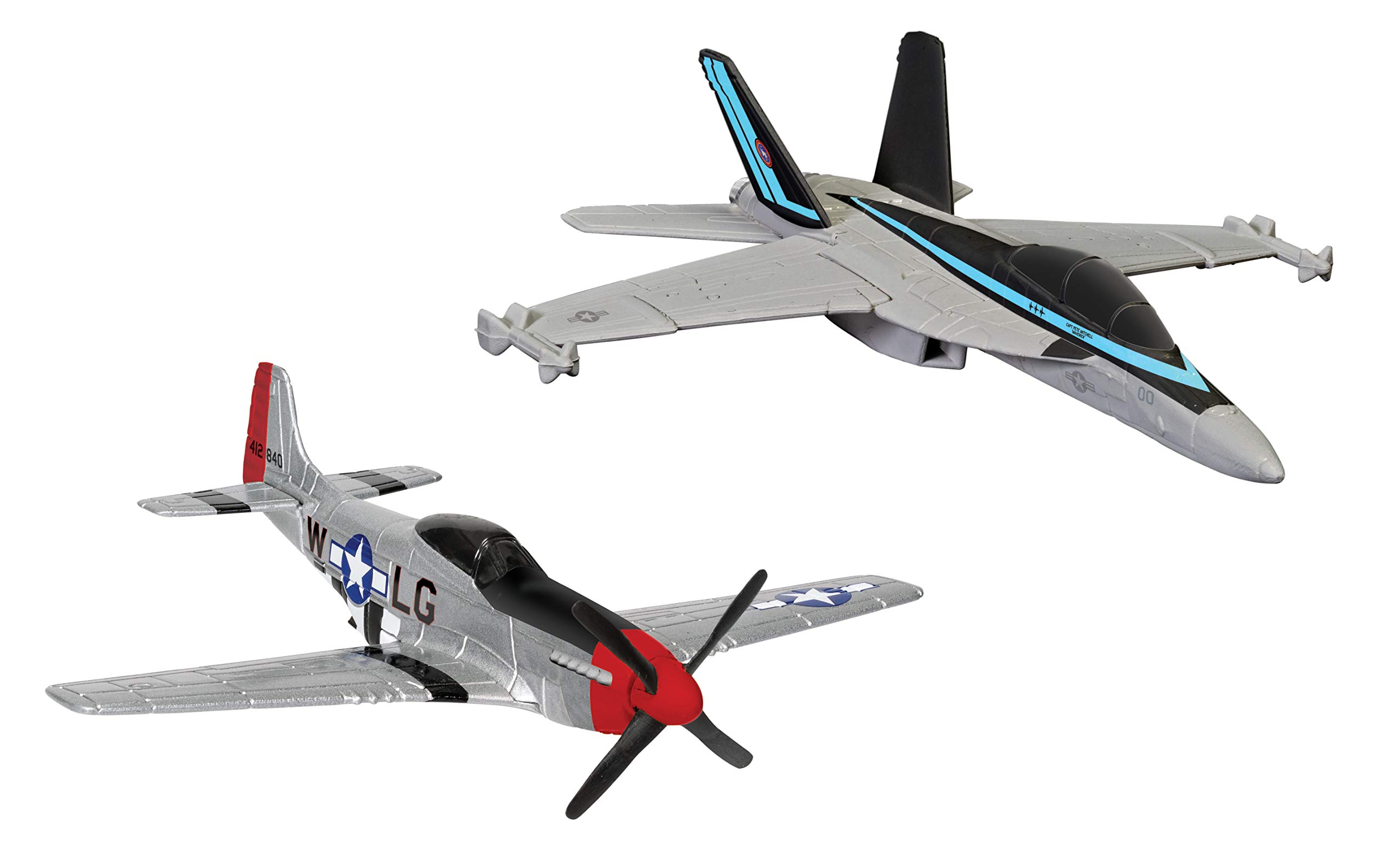 Corgi Top Gun Maverick's F/A-18 Hornet & P-51D Mustang Fit The Box Aircraft Display Models CS90683