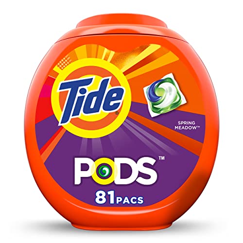 Tide PODS Laundry Detergent Soap Pods, Spring Meadow, 81 count